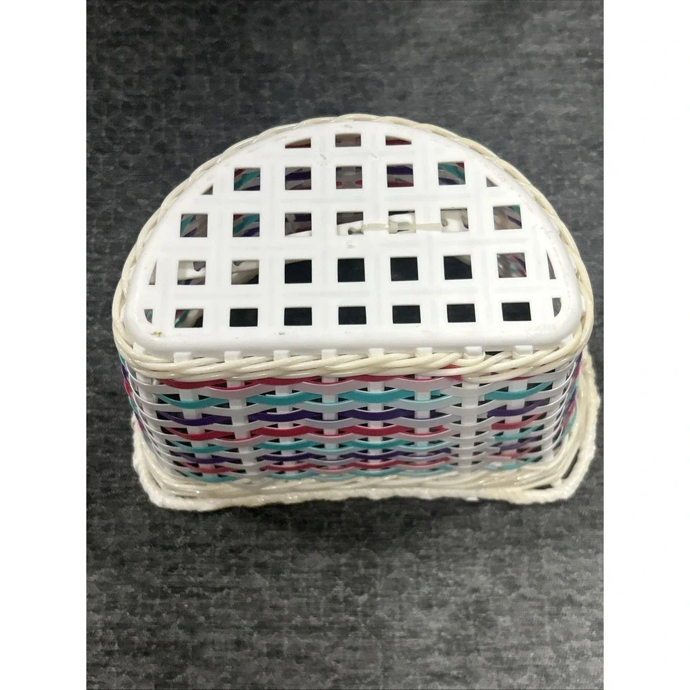 Vintage | Accessories | Vintage Schwinn Kids Bike Basket White Teal ...